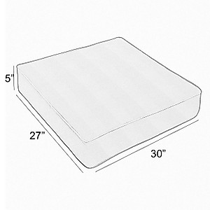 Sorra Home Hayden Outdoor/Indoor Cushion, 27 x 30 x 5, Brown