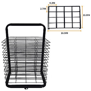 Art Drying Rack - Multi-Functional Art Storage Rack, 15 Removable Shelves for Classroom and Art Studio Use, Ideal for Paint Drying