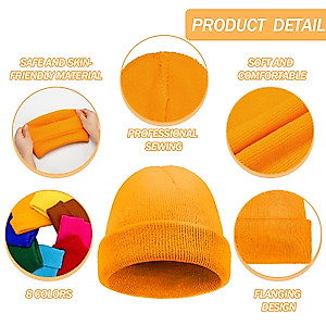 16 Pack Winter Beanies Bulk Cold Weather Unisex Hat Cuff Warm Skull Cap for Men Women Driving Cycling Hiking, Skating (Multicolor)