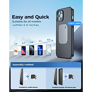 2022 Magnetic Phone Mount for Car【Upgrade 8X Magnets】 Strong Car Mount Magnet, 360° Rotation Phone Mount for iPhone 14 13 12 Pro XR XS Plus Samsung Galaxy Note S222/S21& All Phone & Mini Tablets