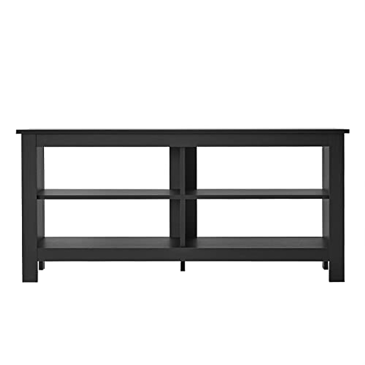 Panana TV Stand 6 Cubby Television Stands Cabinet 6 Open Media Storagefor TVs up to 80 Inches, 70 Inch (55 Inches Black)