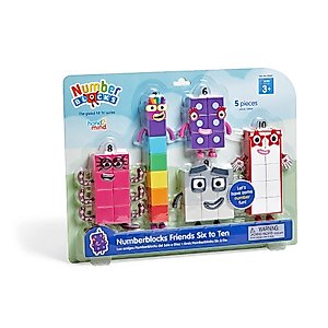 hand2mind Numberblocks Friends Six to Ten, Action Figure Set, Toy Figures, Small Figurines for Kids, Counting Blocks, Numbers for Toddlers, Math Toys, Kids Birthday Gifts, Easter Basket Stuffers