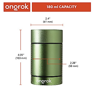 ONGROK Aluminum Storage Container, 180ml, Air Proof Jar to Preserve Smell and Aroma