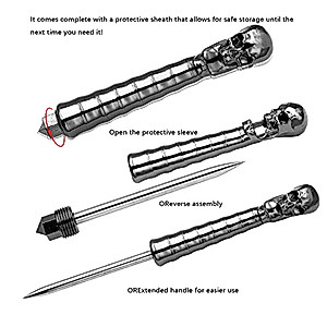 Beer Bottle Opener, Ice Pick with Safety Cover, Pick Tool for Breaking Ice, Non-slip Antiskid Handle for Picnics, Camping, Outdoor Activities, Bar, kitchen, And Restaurant (Black)