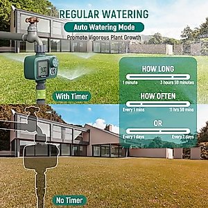 Sprinkler Timer, Vimlinc Programmable Water Timer for Garden Hose with Rain Delay, Manual, Automatic Watering System, Hose Timer for Lawns Pool, Waterproof Digital Irrigation Timer System, 1 Outlet