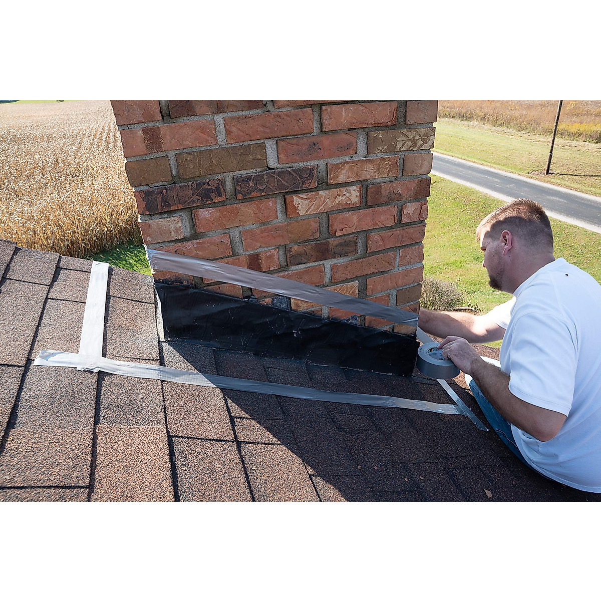 MasonryDefender Chimney Flashing Sealer - Flexible Coating That Protects Chimney Flashings from Water Leaks