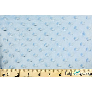 Sky Blue Minky Bubble Dimple Dot Plush Fur Fabric Polyester 58-60"