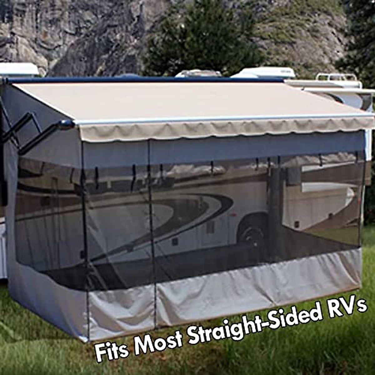 ShadePro - Villa RV Awning Screen Room - Add Room for Your Family Under Your RV Awning - Camper Screen Room for RV Patio or Porch Enclosure - Size 18 feet