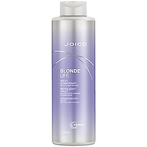 Joico Blonde Life Violet Conditioner | For Cool & Bright Blonde Hair | Neutralize Brassy Tones | Banish Yellow Tones | Boost Shine | Sulfate Free | With Monoi & Tamanu Oil | 33.8 Fl Oz