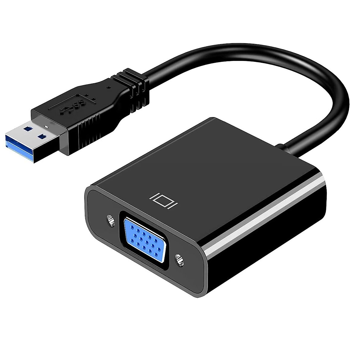 USB to VGA Adapter for Monitor, VGA to USB 3.0/2.0 Converter 1080P Multi-Display Video Cable for Laptop Desktop PC to Monitors, Projector, TV. (Not Support Chromebook)