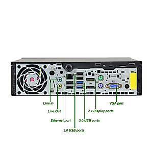 HP 800 G1 Ultra Small USFF PC Desktop Computer, Intel Core i5 3.2GHz Processor, 8GB Ram, 120GB SSD, 500GB Hard Drive,WiFi & Bluetooth, New 19 Inch Monitor, Windows 10 Pro (Renewed)