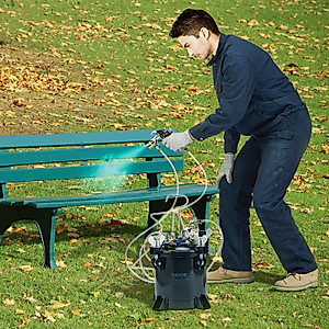 VEVOR Spray Tank 10L/2.5gal Air Pressure Pot for Resin Casting, Metal Rack & Leak Repair Sealant for Industry Home Decor Architecture Construction Automotive Painting, 70PSI Max, Black