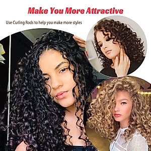 Royota 30PCS 9.45" Flexible Foam Curling Rods, Twist Heatless Hair Rollers for Women, Girls, Long and Short Hair, Sleep-In (0.71 x 9.45 Inch, Random Color)