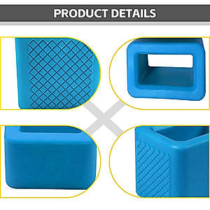 NTNEV 2PCS Seat Belt Buckle Holder, Silicone Seat Belt Buckle Booster, Keep the Seat Belt Buckle Upright and Stable, Raises Seat Belt Buckle for Easy Access, Car Accessories (Blue)