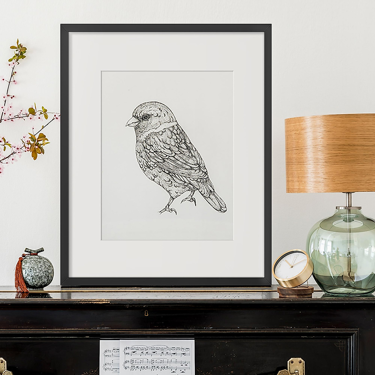 upsimples 16x20 Picture Frame, Display Pictures 11x14 with Mat or 16 x 20 Without, Wall Hanging Poster Frame, Black, 1 Pack