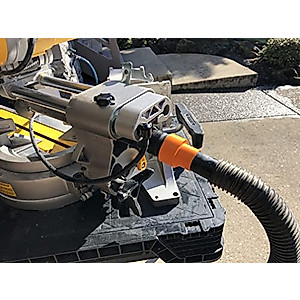 [Solid Art LLC ] Dust Port Adaptor/Reducer – Fits 1 5/8”OD Dust Ports and 1 ¼” OD shop vac. (Compatible with DEWALT DWS715, DWS716, DWS779, DWS780 Miter Saws), Orange