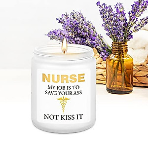 Nurse Gifts for Women, Funny Nurses Week Gifts for Friends Coworker, Nurse Appreciation Gifts, RN Nursing Gifts, Birthday Retirement Nursing School Graduation Gifts - Lavender Scented Candles