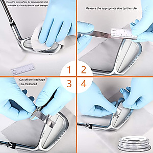 Surtiycrii W 1/2'' x L 100'' Density Lead Tape Self-Adhesion for Golf Wood Iron Putter Wedge Clubs Head Tennis Pickleball Paddles Racket 100% Lead Material (Thickness: 0.02"/0.5mm)