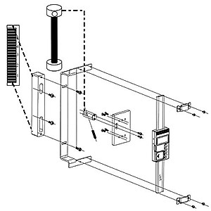 iGaging Digital Readout (DRO) and Quill Kit Mounting Bracket for Bridgeport Type Mills 6" Travel Inch/mm/Fractions