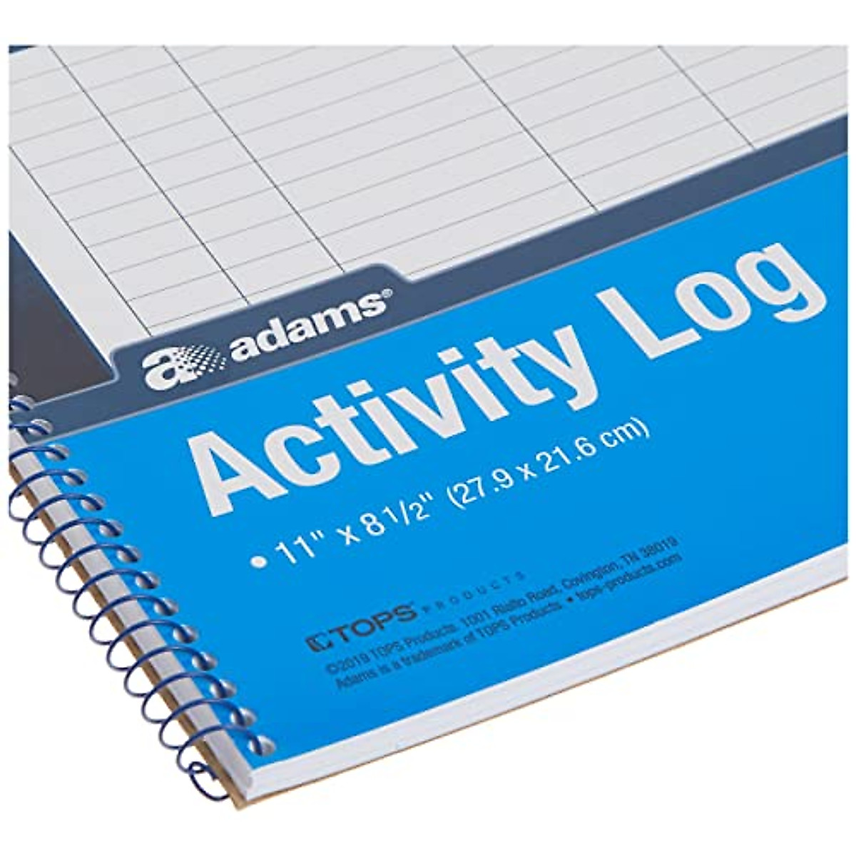 Adams Activity Log Book, Spiral Bound, 8.5 x 11 Inches, 100 Pages, White (S1185ABF)