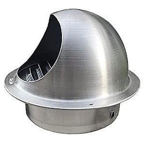 MBROS Wall Vent Outlet, Roof Ventilator, Louvered Vent Hood, 70mm, 80mm, Fine Workmanship, Simple Style, The Top is Hemispherical, Ideal for Bathroom Exhaust Fans, Kitchen Hoods, Garages, Sheds