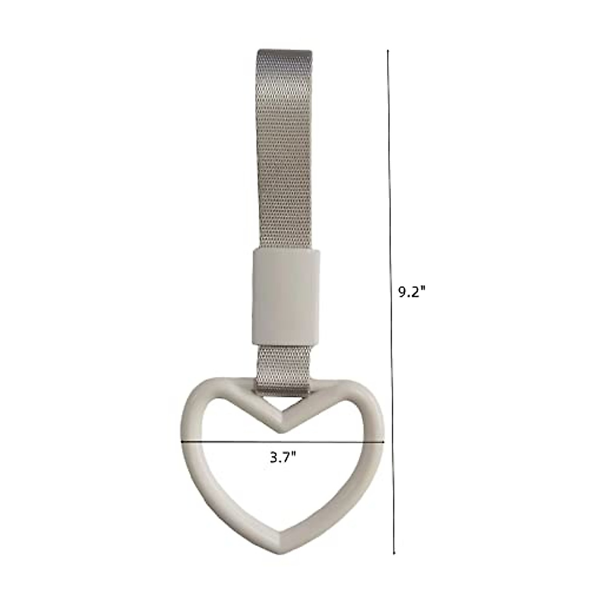 LDCREEE Subway Train Bus 2pcs Handle Hand Strap Car Bus Handle Strap Charm Drift (White-2Pcs)