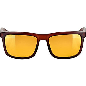 100% Blake Classic Men's Sunglasses - Durable, Lightweight Active Performance Eyewear w/Rubber Temple & Nose Grip (Soft TACT Rootbeer - Smoke Lens)