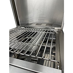 Mont Alpi MA-3N1 Multi-Fuel 12000 BTU Stainless Steel 3 in 1 Indoor Outdoor Table Top Countertop Portable Kitchen Gas Barbecue Grill Griddle & Pizza Oven + Pizza Stone & Cast Iron Skillet