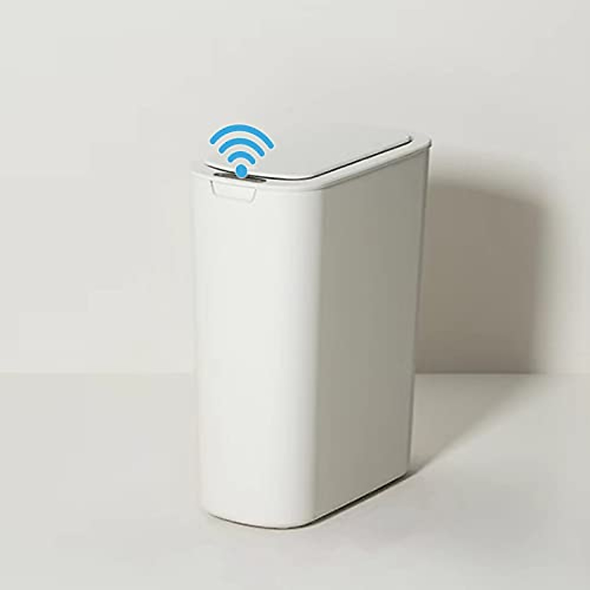 Bathroom Trash Cans with Lids, Sapouni Automatic Motion Sensor Trash Can 3.4 Gallon Smart Touchless Garbage Can Slim Plastic Narrow Rubbish Can for Bathroom, Bedroom, Kitchen, Living Room, Office