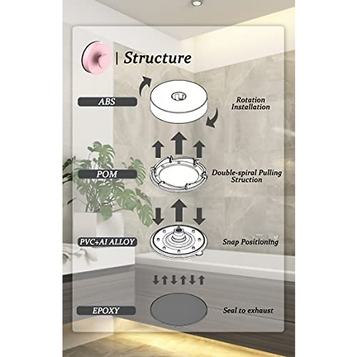 2PCS Suction Cup Hook(Pink)- Shower Suction Hooks for Towel Loofah Bathrobe -Towel Hooks for Glass Door Windows-Waterproof Utility Hooks for Kitchen Utensils-Damage Free Installation