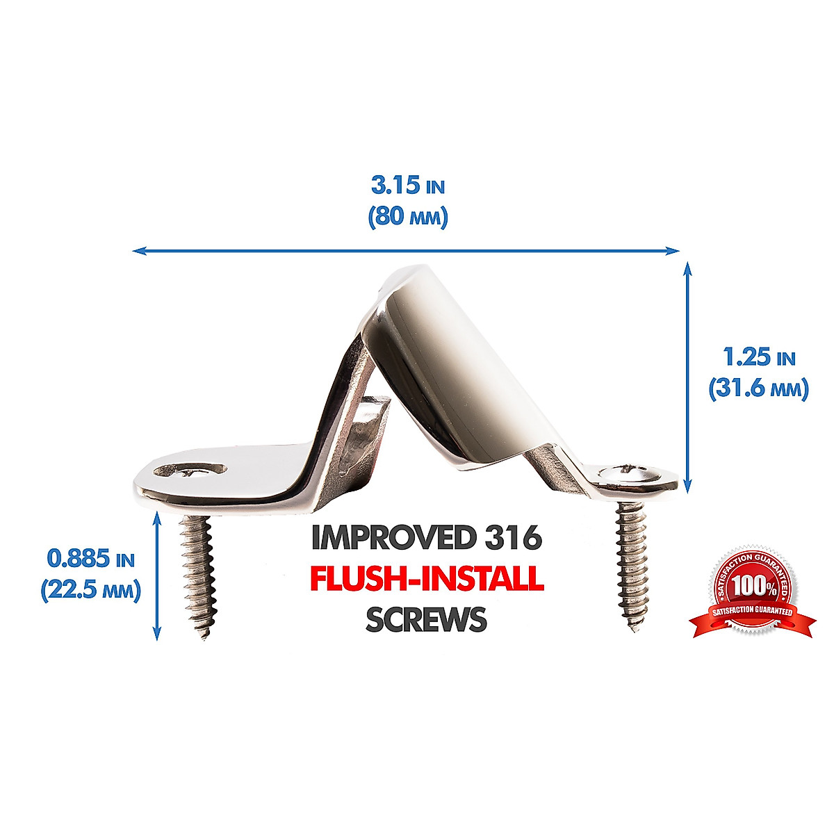 Choice Marine 316 Stainless Steel Wall Mounted Bottle Opener with Mounting Screws | Rust proof Beer Bottle Opener for Bars, Patios, Boats, KTV, Hotels | Beer Opener Wall Mount, Pack of 1, Silver