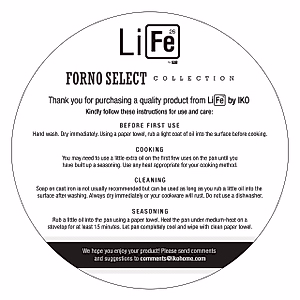 IKO Lightweight Kosher Cast Iron Pan, Heavy Duty Stainless Steel Handle, Vegetable Based Pre-Seasoned Non-Stick Easy to Clean Interior, Safe on All Cooking Surfaces, Oven Safe (12")