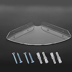 wennqe Bathroom Corner Shelf Clear Shower Rack Corner Punching Shower Organiser Acrylic Shower Shelves Wall Mounted Bath Shelf Bathroom Corner Shelf Shower Organiser