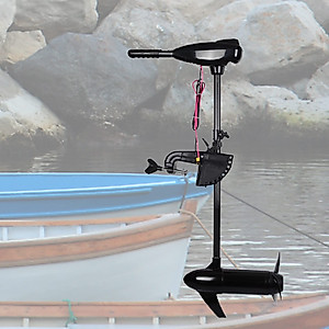 trolling Motor Kayak Canoe Outboard Motors, 56 Lb Thrust Trolling Motor with 8 Speed, 12v Electric Boat Motor with 10-Point Led Battery Indicator