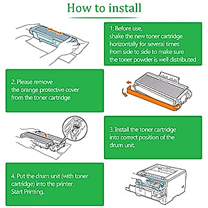 GREENCYCLE TN650 TN-650 Toner Cartridge + DR620 DR-620 Drum Unit Combo Set Compatible for Brother HL-5340D HL-5370DW DCP-8080DN DCP-8085DN MFC-8480DN MFC-8680DN MFC-8690DW Printer (3 Toner, 2 Drum)