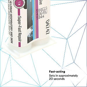 3M Super-Fast Repair Adhesive, 04747, Tranlucent Color,Two-Component, Semi-Rigid, Urethane Adhesive, 47.3 mL/1.6 fl oz Cartridge