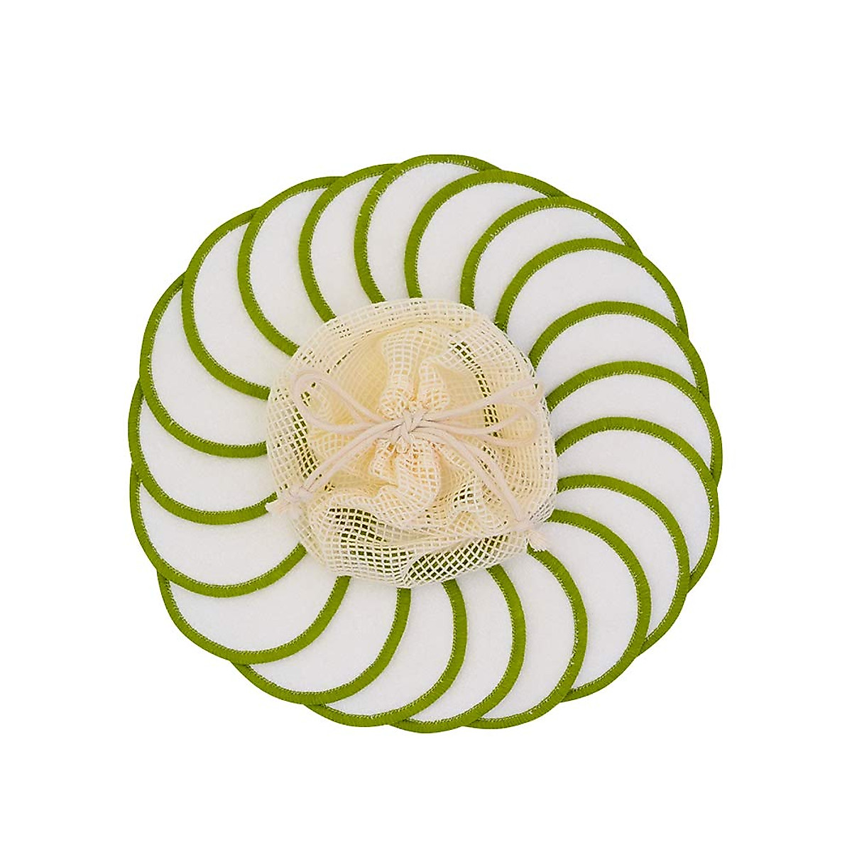 Minasuki 20 Pack Reusable Makeup Remover Pads - Bamboo Reusable Cotton Rounds for Toner, Washable Eco-Friendly Pads for All Skin Types with Cotton Laundry Bag