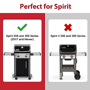 GLOWYE 69827 Fixed Caster Wheel for Weber Spirit 200 & 300 Series Grills, Grill Wheels Parts Replacement for Spirit E-310 E-210 S-315 E-215 E-315 E-320 SP-320 (Model 2013 Y - New)