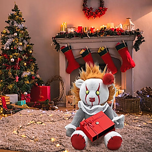 Verceco Cute Clown Doll Plush Toy 11 Inch Scary Clown Stuffed Animal Toys Christmas Birthday Gifts