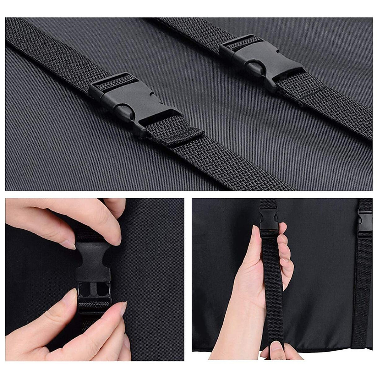 YIHAOBOX Window Air Conditioner Cover Outdoor, Outside Window AC Unit Cover Black Dust-proof Waterproof AC Cover Outdoor Window AC Protection Cover (25.5Wx20.5Dx18H)