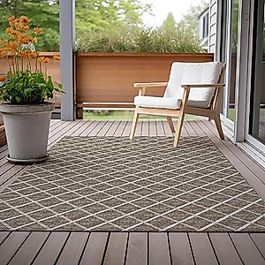 Dalyn Rugs Indoor/Outdoor York YO1 Brown Washable 8' x 10'