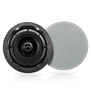 Pyle Ceiling and Wall Mount Speaker - Wireless Bluetooth 5.25” Dual 2-Way Audio Stereo Sound Subwoofer Kit with, 240 Watts, in-Wall & in-Ceiling Flush Mount for Home Surround System - Pyle PWRC55BT