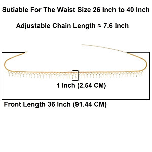 Efulgenz Gold Tone Indian Jewelry for Women Dubai Style Kamarbandh Indian Gold Tone Layered Ball Beads Chain Kamarbandh Belly Chain Waist Belt Indian Bridal Jewelry for Wedding Fashion Jewelry