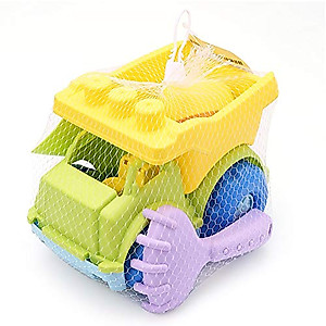 LotFancy Beach Sand Toy Set for Kids, Pack of 6, Snow Toys for Toddlers, Outdoor SandboxToy with Sand Truck, Watering Can, Shovel, Rake, Sand Crab, Fish Molds for Boy Girl on Christmas Day