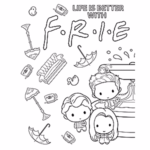 The Official Friends Coloring Book: The One with 100 Images to Color!