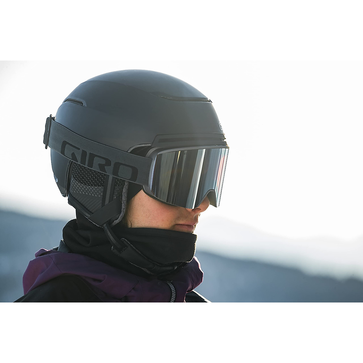 Giro Axis Ski Goggles - Snowboard Goggles for Men - Black Wordmark Strap with Vivid Smoke/Vivid Infrared Lenses