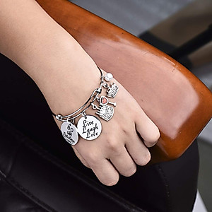 50th Birthday Gifts for Women Friend - 50 Birthday Gifts for Women for Friends Coworker Aunt Mom Mothers Gift Christmas Turning 50 Years Old Birthday Gifts for Women, 50 And Fabulous Bracelet