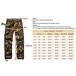 Women's Cotton Casual Military Army Cargo Combat Work Pants with 8 Pocket Grey US 8