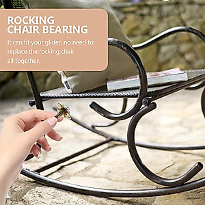 Veemoon 4pcs Rocking Chair Bearing Furniture Connecting Fittings Bearing Screws for Rocking Chair Rocking Chair Bearing Screws Mechanic Accessories Bolt Kit Rocking Chair Accessories Iron