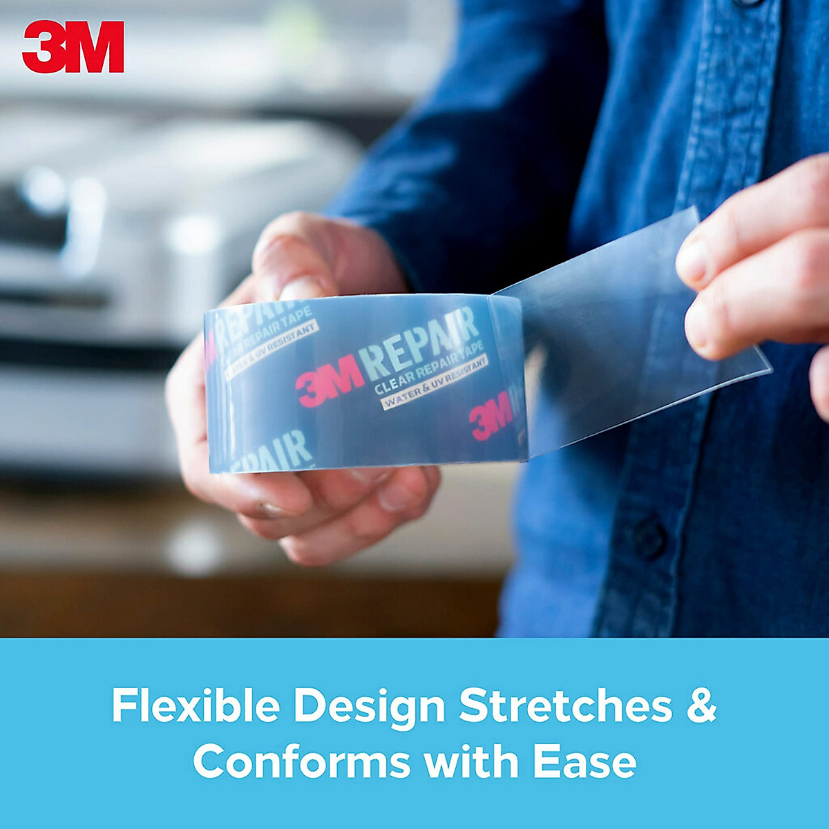 3M Clear Repair Tape, 1.88 inch by 20 yards (Pack of 2)